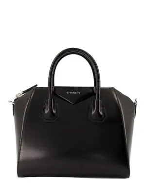 Givenchy Small Antigona Bag In Box Leather - Black