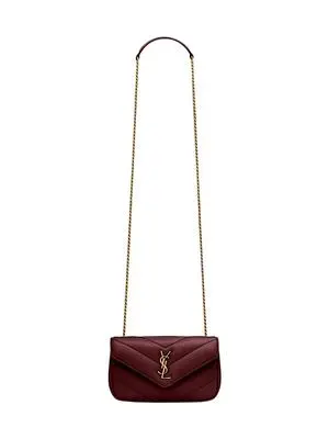 Saint Laurent Loulou Mini Lambskin Bag - Red