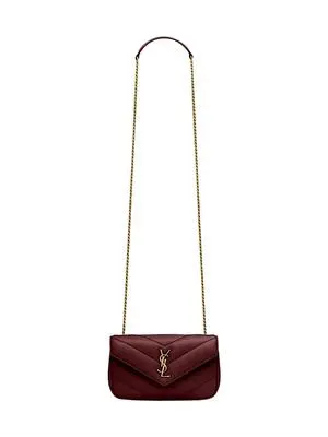 Saint Laurent Loulou Mini Lambskin Bag - Red
