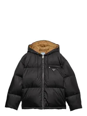 Prada Hooded Down Jacket - Black