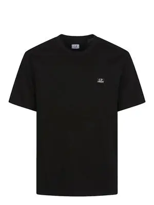 C.P. COMPANY 30/1 Jersey Short Sleeve Logo Patch T-shirt - Black