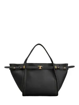 TOD'S T Signature Small Shopping Bag - Black