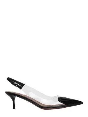 Alaïa Patent Leather Le Cœur Slingbacks - Black