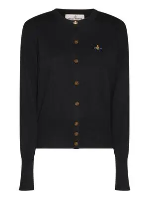 VIVIENNE WESTWOOD VIVIENNE WESTWOOD Bea Ribbed-Knit Cardigan Black