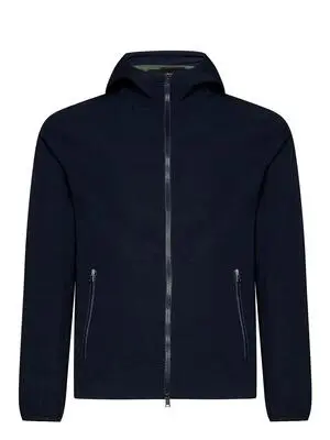 Herno Hooded Jersey Jacket - Blue