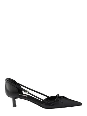 Prada Open-side Leather Pumps - Black