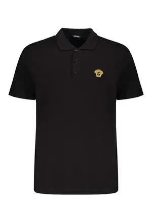 Versace Cotton Polo T-shirt - Black