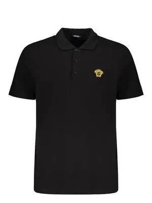 Versace Cotton Polo T-shirt - Black