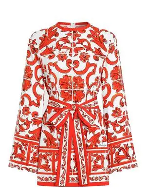 Dolce & Gabbana Majolica-print Silk Charmeuse Shirt - Multicolor