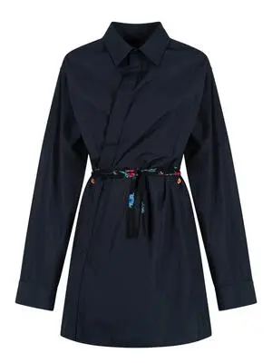 Balenciaga Wrap Shirt Dress - Black