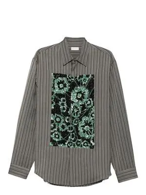 Dries Van Noten Caper Emb Shirt - Gray