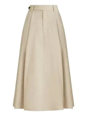 Brunello Cucinelli Techno Cotton Poplin Skirt - Multicolor