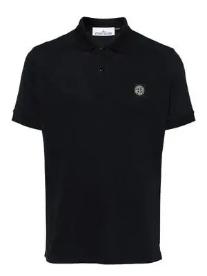Stone Island Slim Fit Cotton Piqué Polo Shirt - Blue