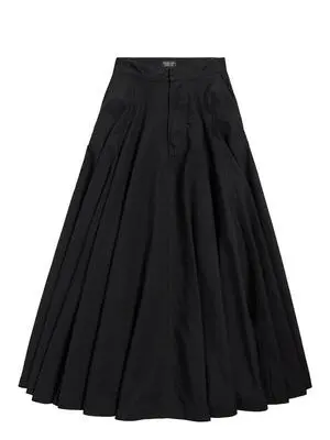 Balenciaga Godet Maxi Skirt - Black
