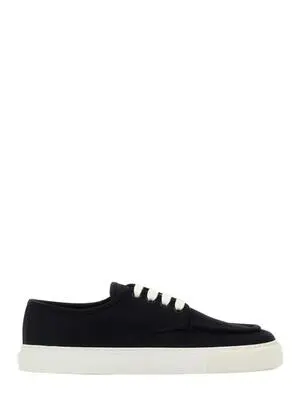 Prada Prada Men Canvas Lace-Up Sneakers Blue