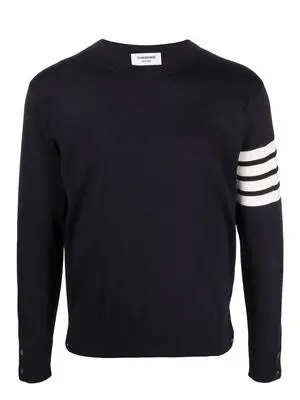 Thom Browne Merino Wool Pullover - Blue