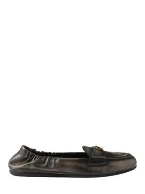 Prada Deconstructed And Flexible Nappa Leather Loafers - Black