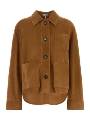 Loewe Caramel Suede Jacket - Brown