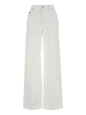 Alexander McQueen Wide Leg Jeans - Multicolor