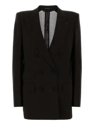 TOM FORD Light Virgin Wool Double Breasted Jacket - Multicolor