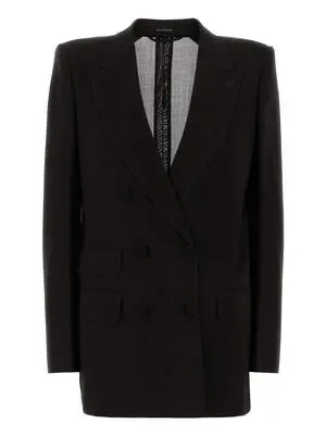 TOM FORD Light Virgin Wool Double Breasted Jacket - Multicolor