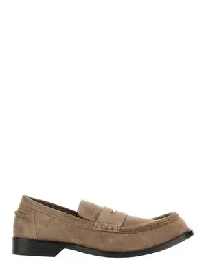 Loewe Suede Bobine Loafers - Brown