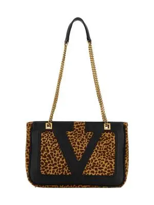 Valentino Garavani VALENTINO GARAVANI Printed Calf Hair Viva Superstar Shoulder Bag Multicolor