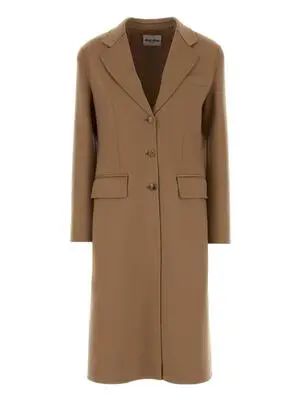 Miu Miu Wool Blend Overcoat - Brown