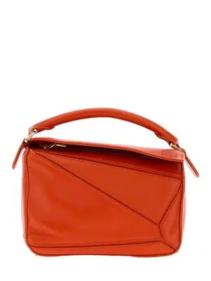 Loewe LOEWE Nappa Leather Mini Puzzle Handbag Orange
