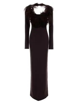 Attico Jersey Long Dress - Purple