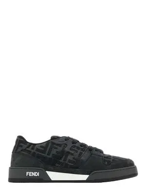 Fendi Fendi Men Embroidered Match Sneakers Multicolor