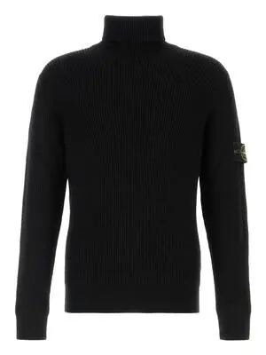 Stone Island Wool Sweater - Black