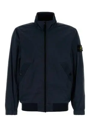 Stone Island STONE ISLAND Nylon Bomber Jacket Blue