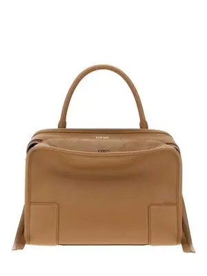 Loewe Camel Leather Medium Amazona 180 Handbag - Brown