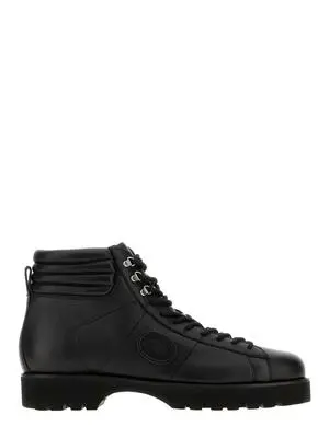 Valentino Garavani Leather Vlogo Signature Ankle Boots - Black