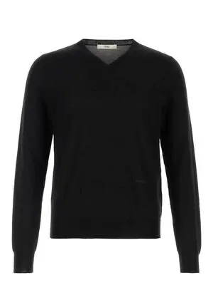 Fendi Stretch Wool Sweater - Black