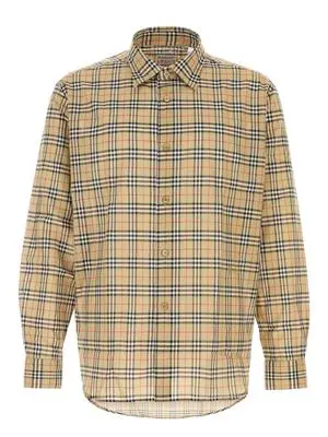 Burberry Burberry Men Embroidered Cotton Shirt Multicolor