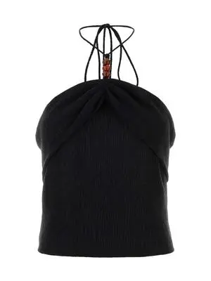 Magda Butrym Stretch Jersey Top - Black