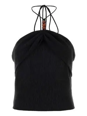 Magda Butrym Stretch Jersey Top - Black