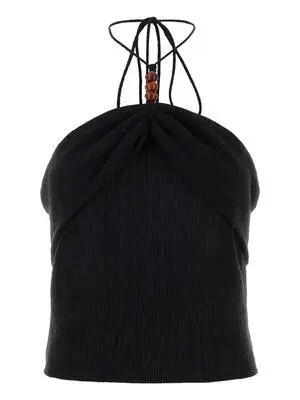Magda Butrym Stretch Jersey Top - Black