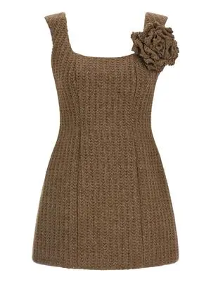 Giuseppe Di Morabito GIUSEPPE DI MORABITO Knitted Wool Mini Dress Brown