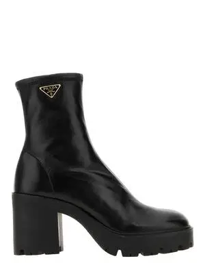 Prada Wool Ankle Boots - Black