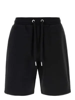 AMI Paris Ami Men Black Cotton Bermuda Shorts Black