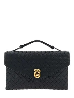 Bottega Veneta Midnight Leather Knot Lock Handbag - Blue