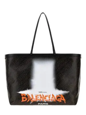Balenciaga Printed Canvas Shopper Tote Bag - Multicolor