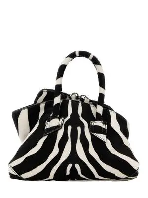 Attico THE ATTICO Printed Calf Hair Mini La Passeggiata Handbag Multicolor