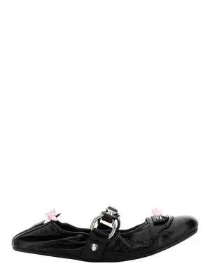 Balenciaga BALENCIAGA Leather City Ballerinas Black