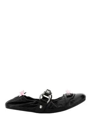 Balenciaga Leather Ballerinas - Black
