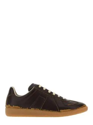 MAISON MARGIELA Leather Replica Sneakers - Brown