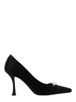 JIMMY CHOO Ryker 90 Satin Pave Diamond Link Pumps - Multicolor